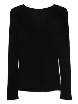 BOSS Cowl Neck Crepe Top - Black