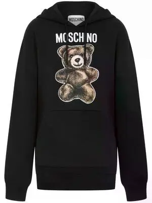 Moschino Teddy Bear Print Hoodie - Black