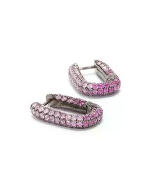 SELIM MOUZANNAR Link Sapphire Earrings - Silver
