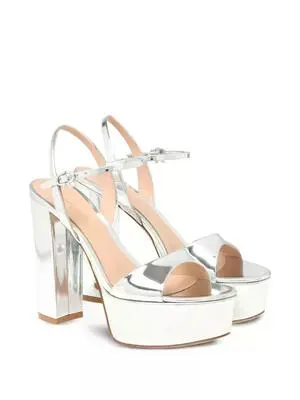 GIANVITO ROSSI Tone Platform Sandals - Silver