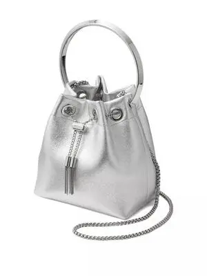 JIMMY CHOO Bon Bon Drawstring Mini Bag - Silver
