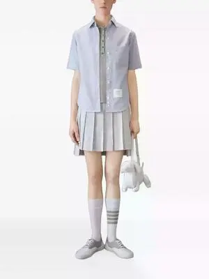 Thom Browne Striped Logo-patch Polo Shirt
