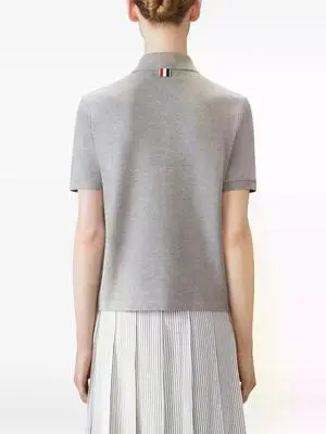 Thom Browne Striped Logo-patch Polo Shirt