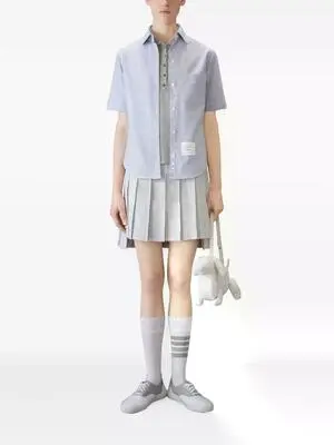 Thom Browne Striped Logo-patch Polo Shirt