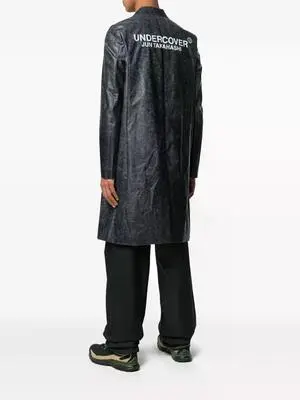 Undercover Single-breasted Coat With Rear Logo Print