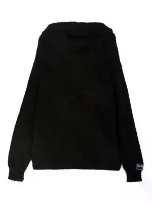 FAMILY FIRST Knitted Hoodie - Black