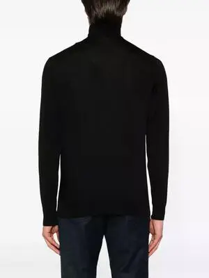 Corneliani Virgin Wool Fine Knit Mock Neck Sweater