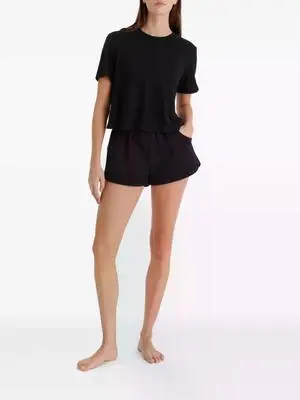 ERES Cropped Crew Neck T-shirt - Black