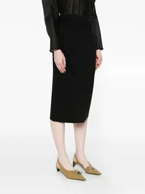 BLANCA VITA Twill Midi Skirt