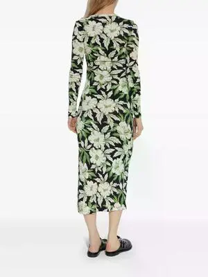 Loewe Silk-blend Floral Print Dress