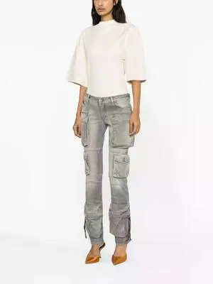 Attico Essie Tapered Cargo Jeans - Grey