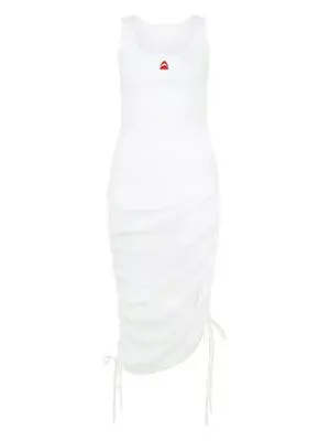 LET'S SWIM Ruched Detail Midi Dress