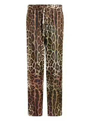 Dolce & Gabbana Leopard-print Lounge Pants - Brown