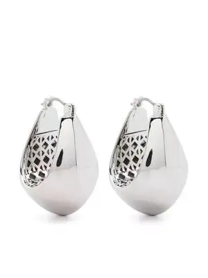 Eddie Borgo Teardrop Hoop Earrings - Silver