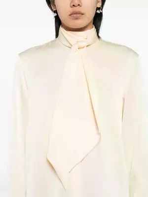 Alex Perry Light Orange Self-tie Shirt - Neutrals