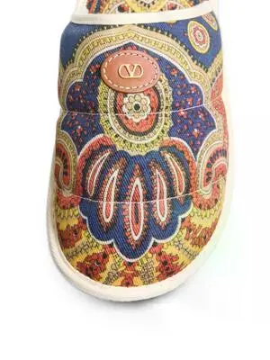 Valentino Garavani Quilted Paisley Print Slides
