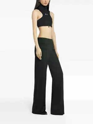 COURREGES Scuba Cropped Jacket With Logo Detail - Black