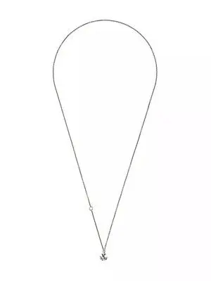 Werkstatt:München Tone Brass Mini Anchor Chain Necklace