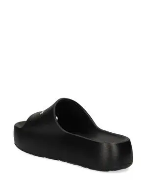 Tommy Hilfiger Logo Print Platform Slides