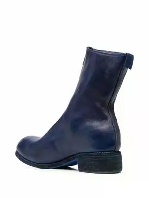 Guidi Front Zip Round-toe Boots