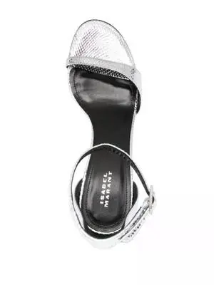 Isabel Marant Étoile Ailisa Metallic Snakeskin Effect Stiletto Sandals