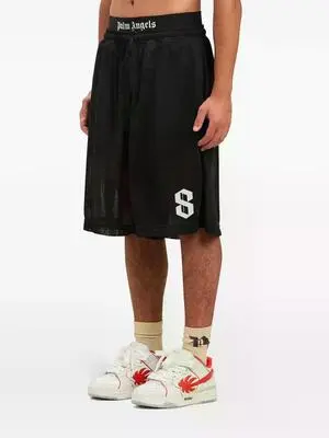 Palm Angels Mesh Logo Shorts