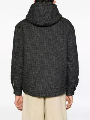 Kenzo Houndstooth Pattern Hooded Jacket
