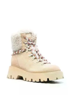 Woolrich Sheepskin Lined Hiking Boots - Neutrals