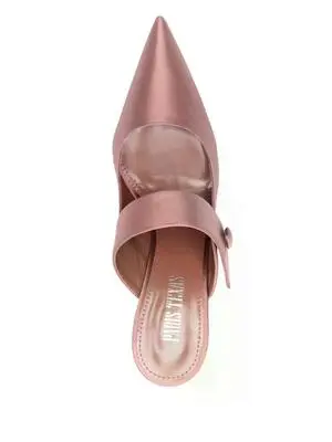 Paris Texas 95mm Satin Mules - Pink
