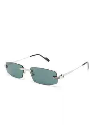 Cartier Rectangle Frame Sunglasses - Silver
