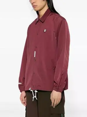 AAPE BY *A BATHING APE Moonface Logo Coach Jacket - Red