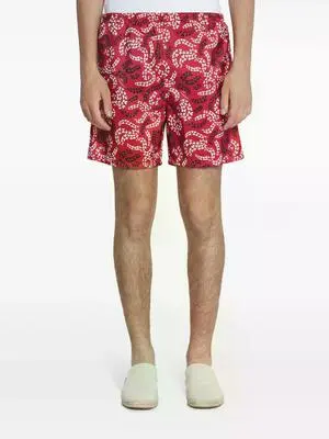 LANVIN Leaf-print Swim Shorts