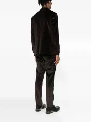 Canali Corduroy Single-breasted Suit - Red