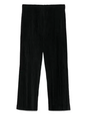 Issey Miyake Pleated Straight-leg Trousers - Black