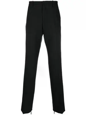 Off-White Paperclip Detail Straight-leg Trousers - Black