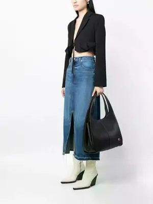 COACH Lana Pebbled-leather Tote Bag - Black