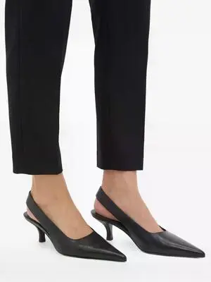 TOTEME Classic Leather Slingback Pumps - Black