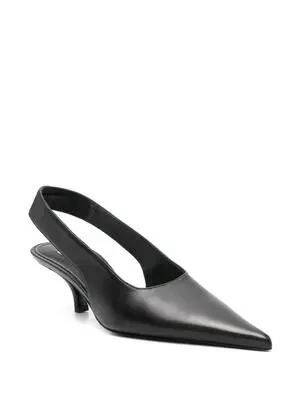 TOTEME Classic Leather Slingback Pumps - Black