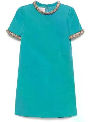 Valentino Garavani Embellished Shift Dress - Blue