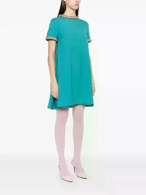 Valentino Garavani Embellished Shift Dress - Blue
