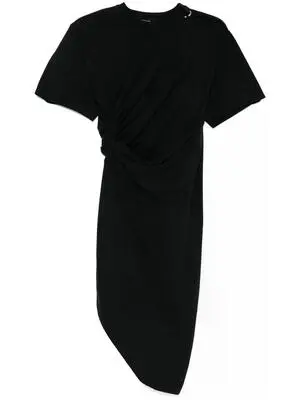 MUGLER Piercing Detail Midi Dress - Black