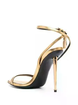 TOM FORD Metallic Padlock Stiletto Sandals