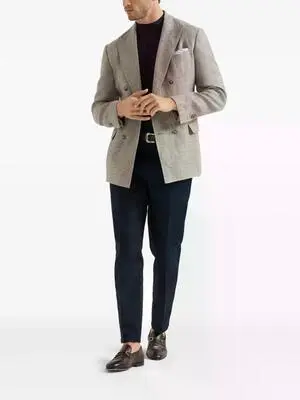 Brunello Cucinelli Gabardine-weave Trousers - Blue