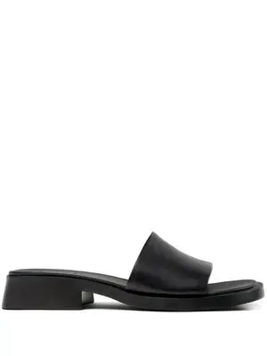 Camper Dana Slip-on Sandals With Low Block Heel - Black