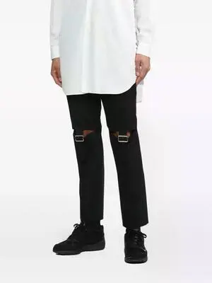 Comme Des Garçons Strap-detail Straight-leg Trousers