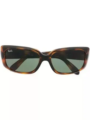 Ray-ban Rectangle-frame Tortoiseshell Sunglasses - Brown