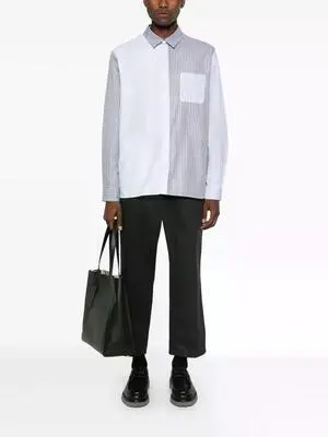 A.p.c. Patchwork Striped Shirt - Blue