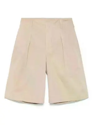 LEMAIRE Pleated Bermuda Shorts - Neutrals