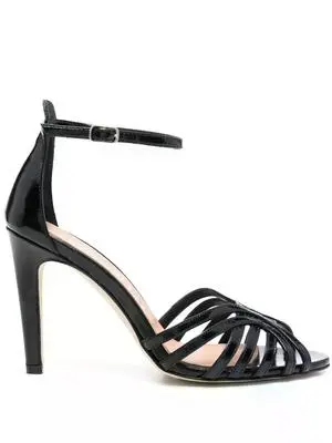 THE SELLER 100mm High Heel Leather Sandals - Black