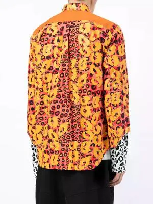 Comme Des Garçons X Filip Pagowski Print Cut-out Cuff Shirt